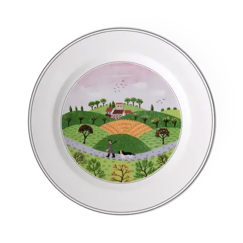 VILLEROY & BOCH Design Naif Dinner Plate #6 Hunter & Dog
