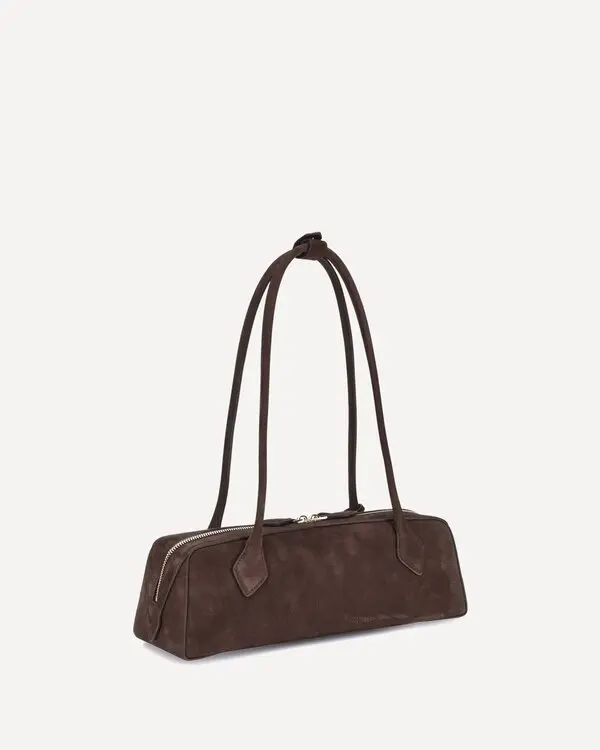 Alaïa Le Teckel Suede Shoulder Bag - Brown
