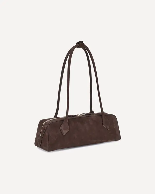 Alaïa Le Teckel Suede Shoulder Bag - Brown