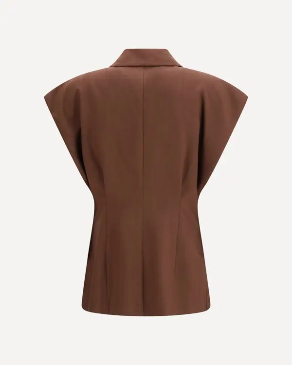 Pinko Rustic-effect Sleeveless Jacket