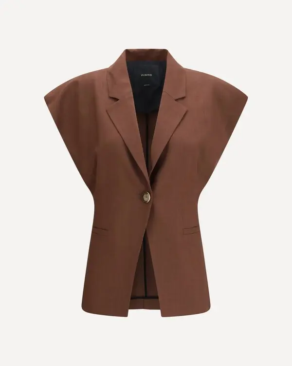 Pinko Rustic-effect Sleeveless Jacket