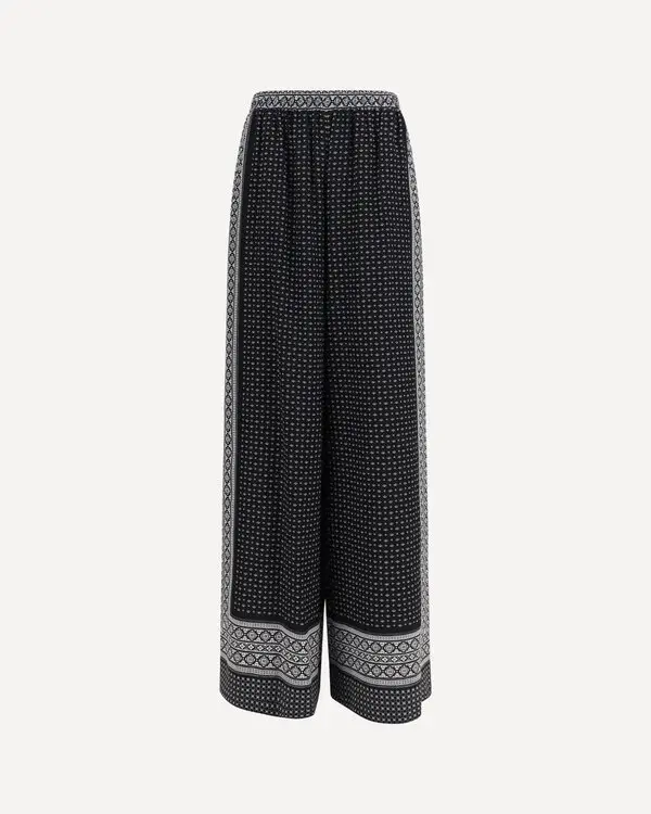 Ermanno Scervino Printed Silk Pants