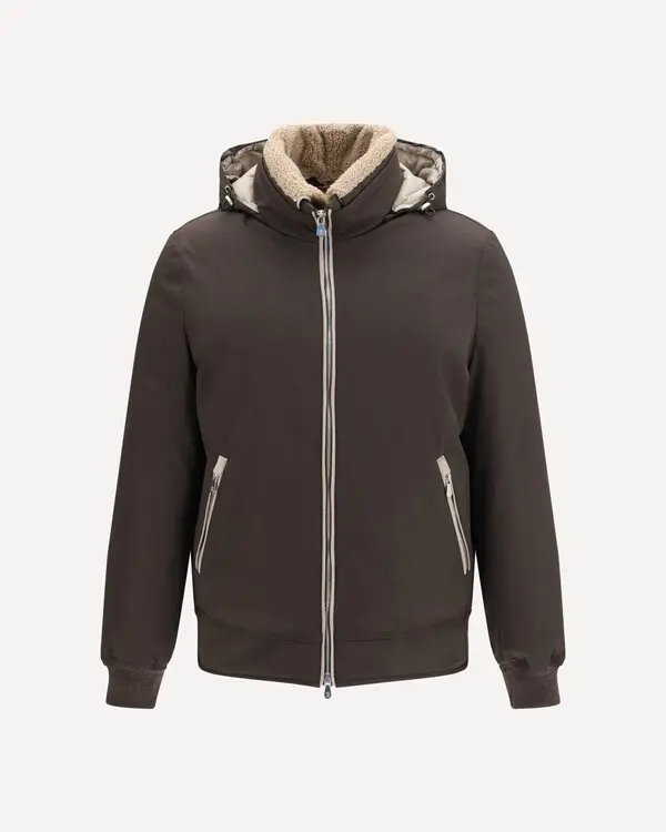 Brunello Cucinelli Nylon Down Jacket With Removable Hood