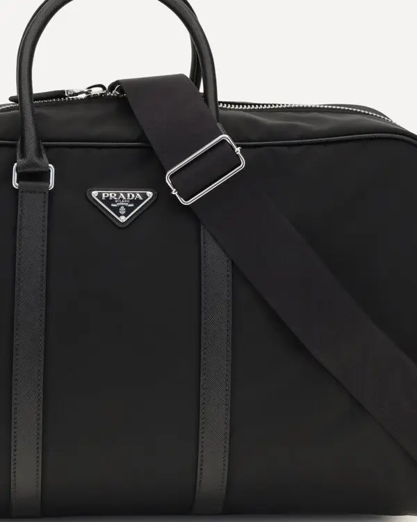 Prada Travel Bag In Re-nylon And Saffiano Leather