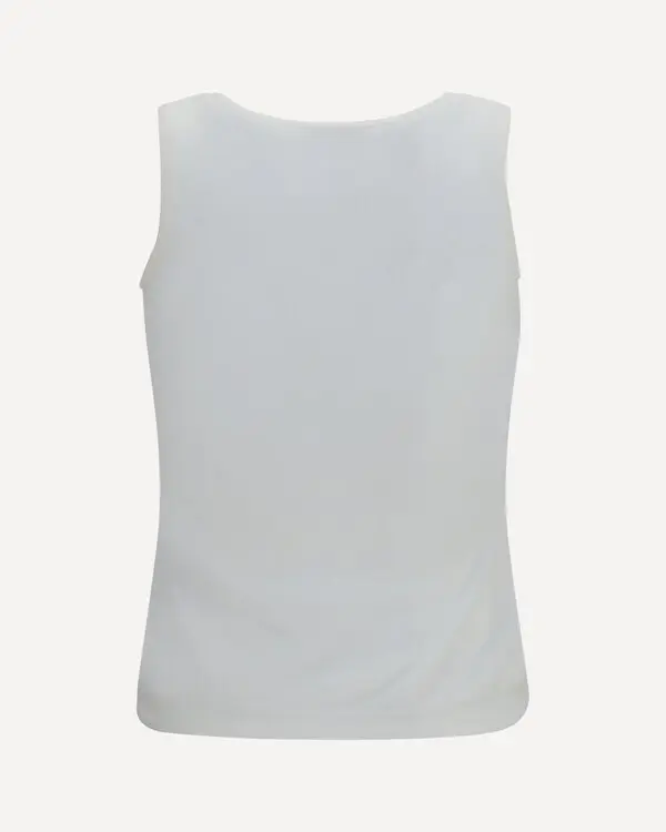 Balenciaga Logo Embroidered Tank Top
