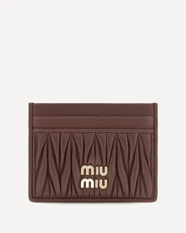 Miu Miu Matelassé Nappa Leather Card Holder