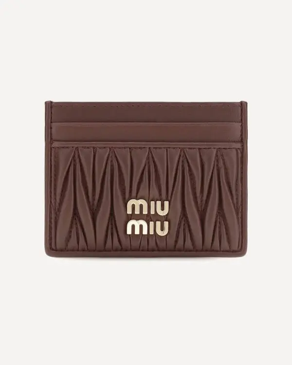 Miu Miu Matelassé Nappa Leather Card Holder