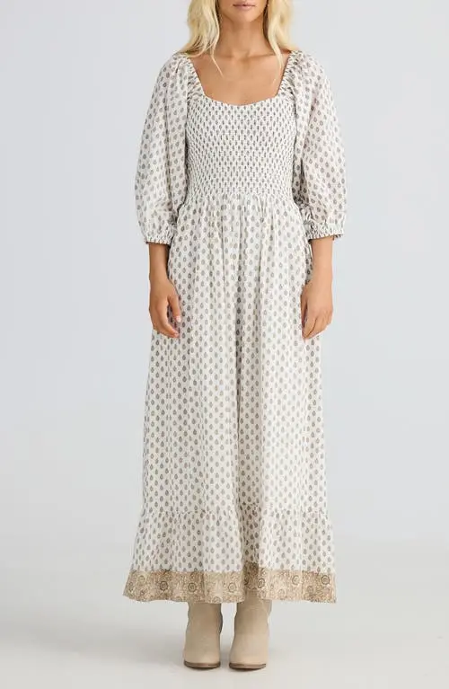 TALISMAN THE LABEL Emelina Smocked Maxi Dress - Temple