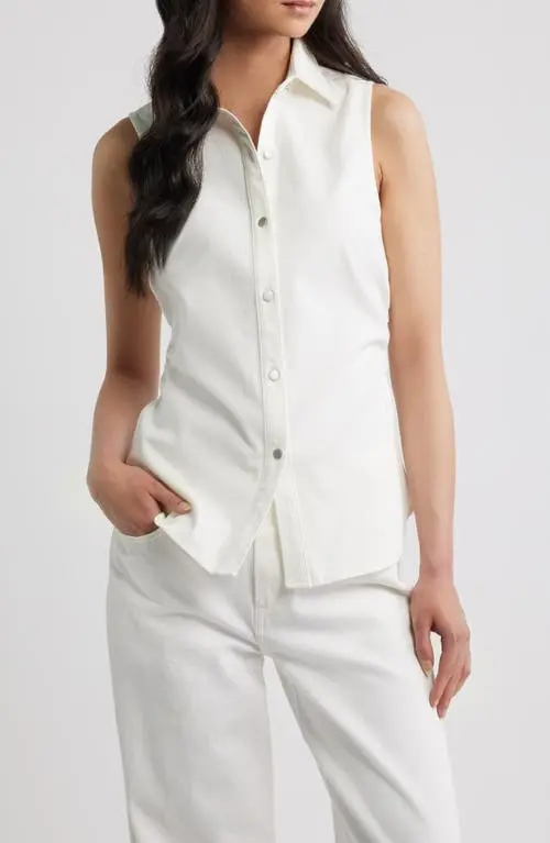 Rag & Bone Leah Airflex Sleeveless Shirt - White