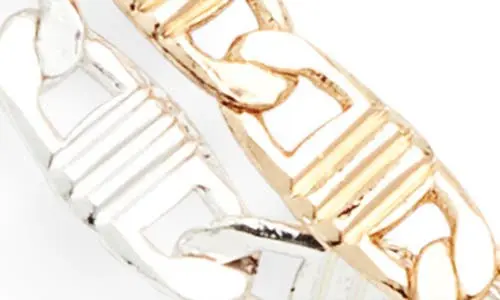 OPEN EDIT Set Of 2 Textured Chain Link Necklaces