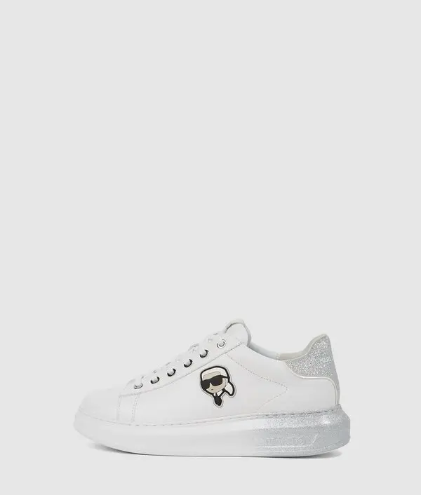 Karl Lagerfeld Ikon Nft Kapri Ombre Leather Sneakers - White