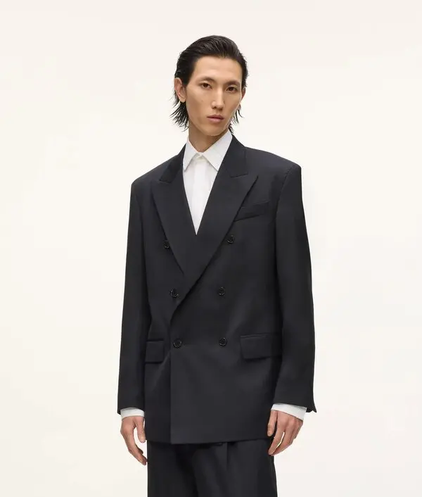 Karl Lagerfeld Kl Studio Double-breasted Blazer - Black