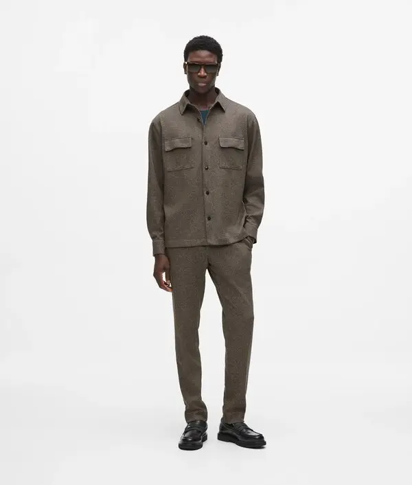 Karl Lagerfeld Slim-fit Tailored Pants - Brown
