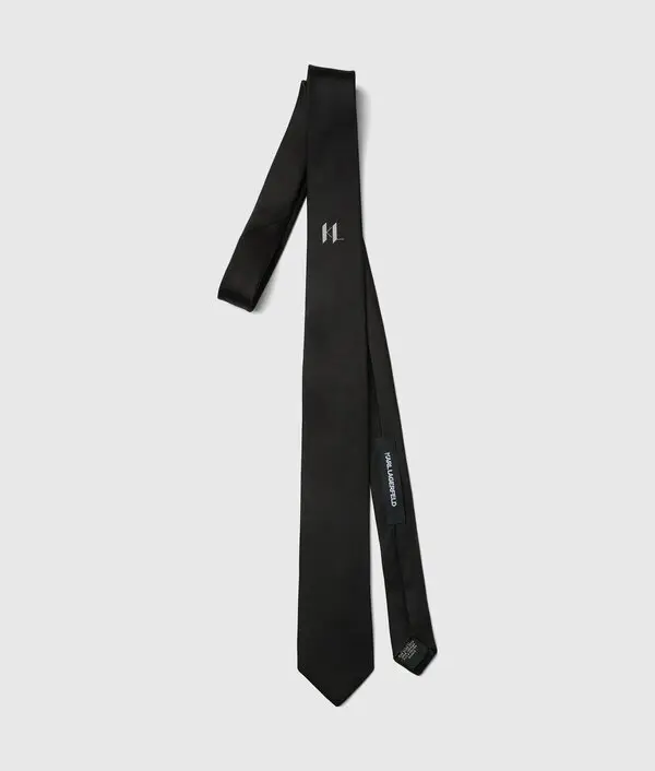 Karl Lagerfeld Monogram Neck Tie - Black