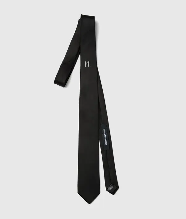 Karl Lagerfeld Monogram Neck Tie - Black
