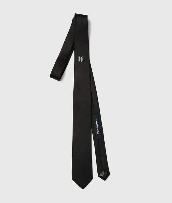 Karl Lagerfeld Monogram Neck Tie - Black