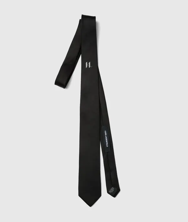 Karl Lagerfeld Monogram Neck Tie - Black