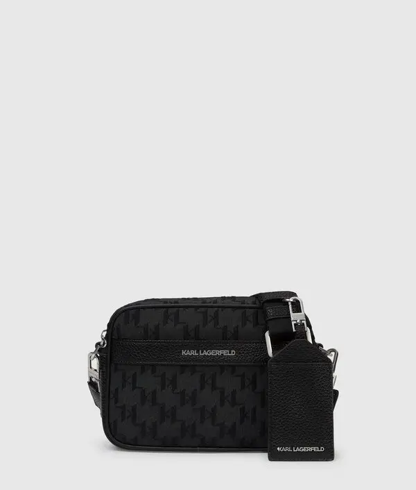 Karl Lagerfeld K/monogram Jacquard Camera Bag - Black