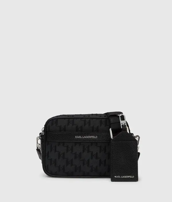 Karl Lagerfeld K/monogram Jacquard Camera Bag - Black