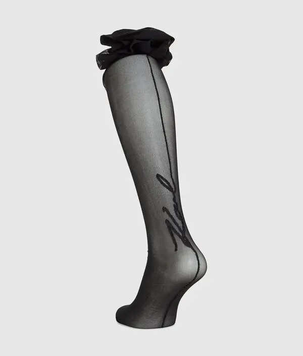 Karl Lagerfeld Signature Seamed Tights