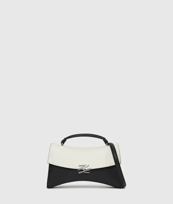 Karl Lagerfeld K/autograph Twist Color-block Crossbody Bag - Black/white