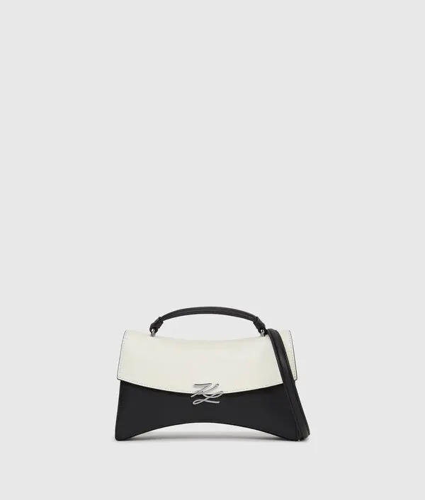 Karl Lagerfeld K/autograph Twist Color-block Crossbody Bag - Black/white