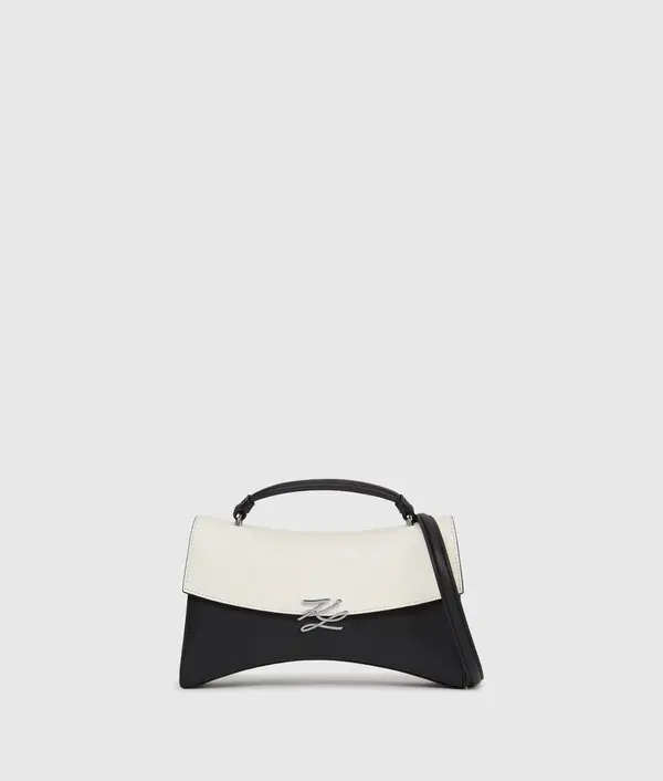 Karl Lagerfeld K/autograph Twist Color-block Crossbody Bag - Black/white