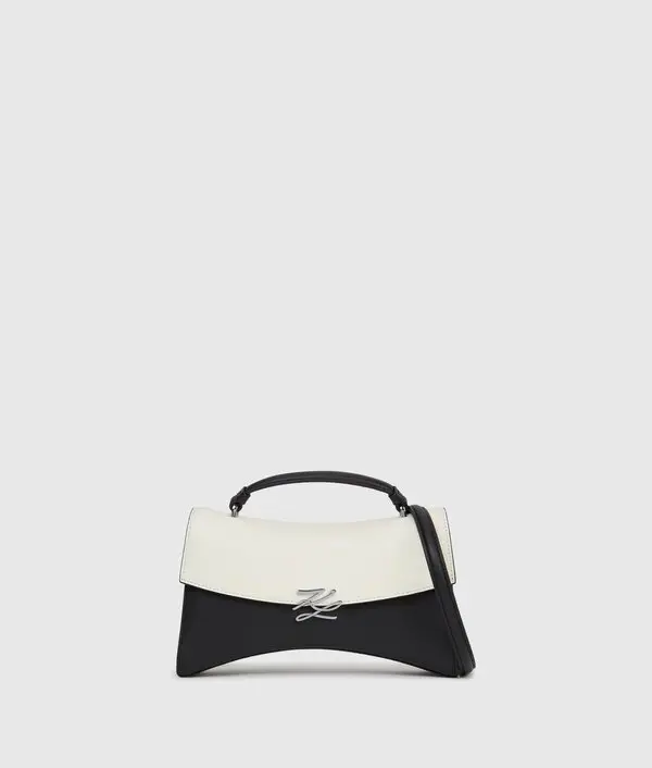 Karl Lagerfeld K/autograph Twist Color-block Crossbody Bag - Black/white