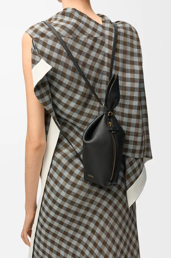 Loewe Scarf Backpack In Smooth Leather Skin - Black