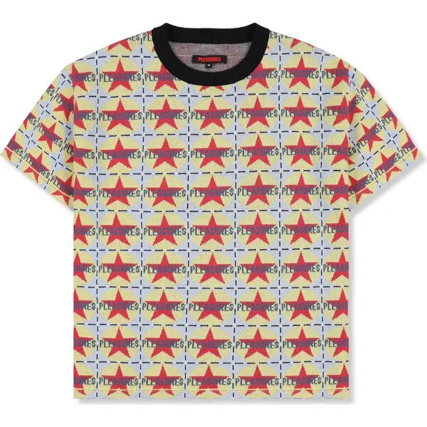 PLEASURES Tabs Cotton Jacquard T-shirt - Black Multi