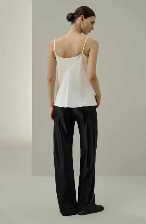 Lilysilk Bias Cut Lace-trimmed Silk Camisole