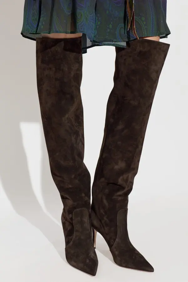 GIANVITO ROSSI Suede Heeled Boots "hansen