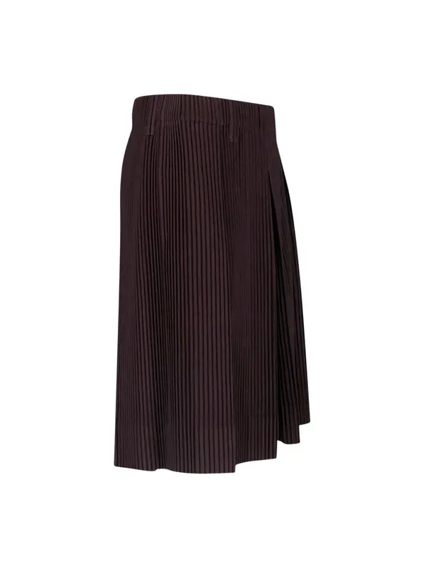 HOMME PLISSE Homme Plissé Pleated Shorts - Brown