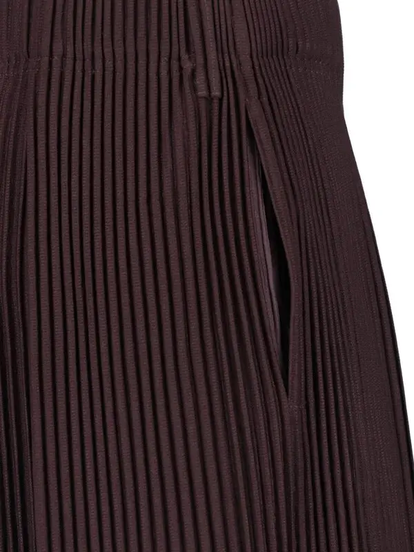 HOMME PLISSE Homme Plissé Pleated Shorts - Brown
