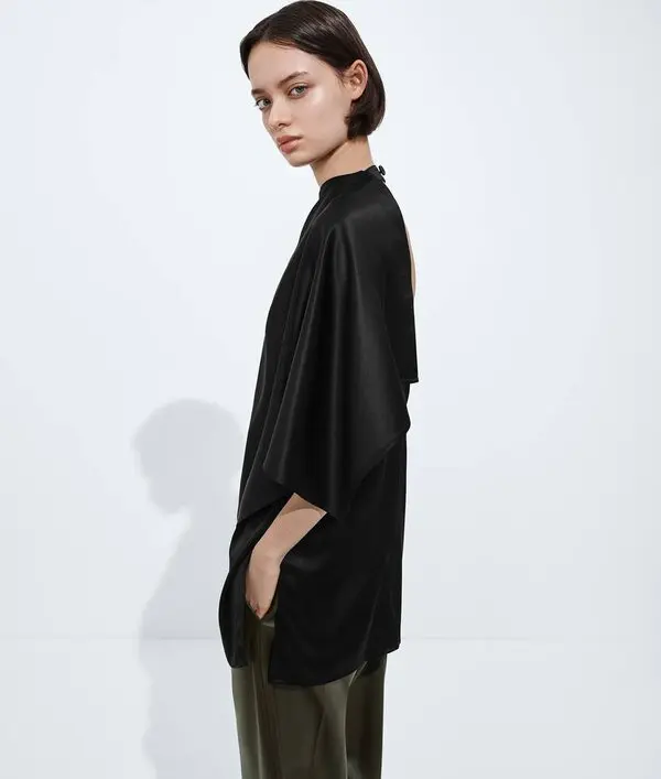 Bottega Veneta Fluid Silk Satin Top