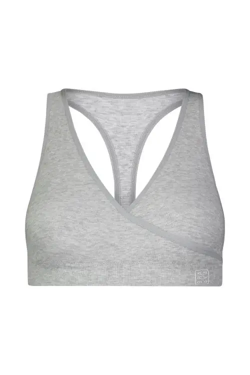 BRABAR Cotton Stretch Rib Racerback Sports Bra
