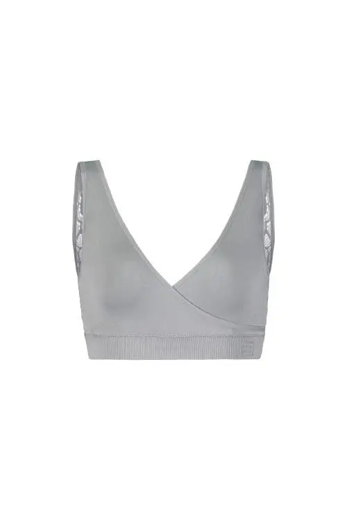 BRABAR Hug Lace-back Sports Bra - Natural Grey