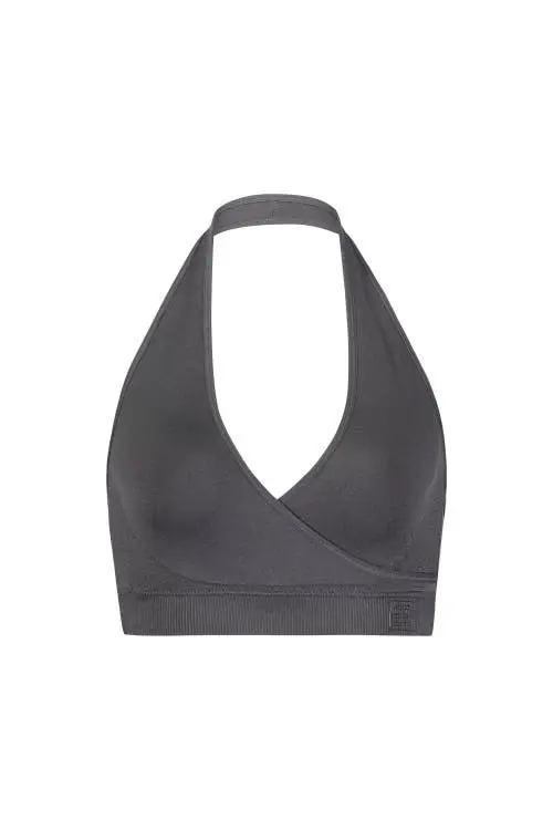 BRABAR Hug Backless Halter Bralette - Asphalt