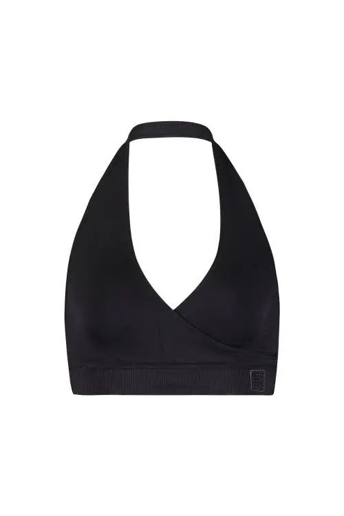 BRABAR Hug Backless Halter Bralette - Black