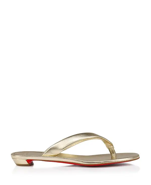 CHRISTIAN LOUBOUTIN Miss Z Thong Thongs - Platine
