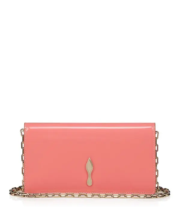 CHRISTIAN LOUBOUTIN Bettina Clutch With Embellishment - Grapefruit