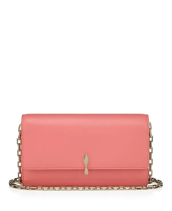 CHRISTIAN LOUBOUTIN Bettina Chain Wallet - Grapefruit