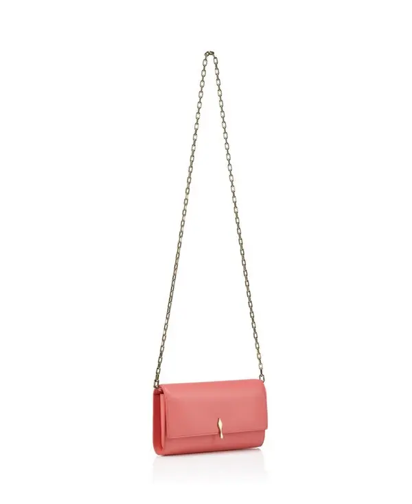 CHRISTIAN LOUBOUTIN Bettina Chain Wallet - Grapefruit