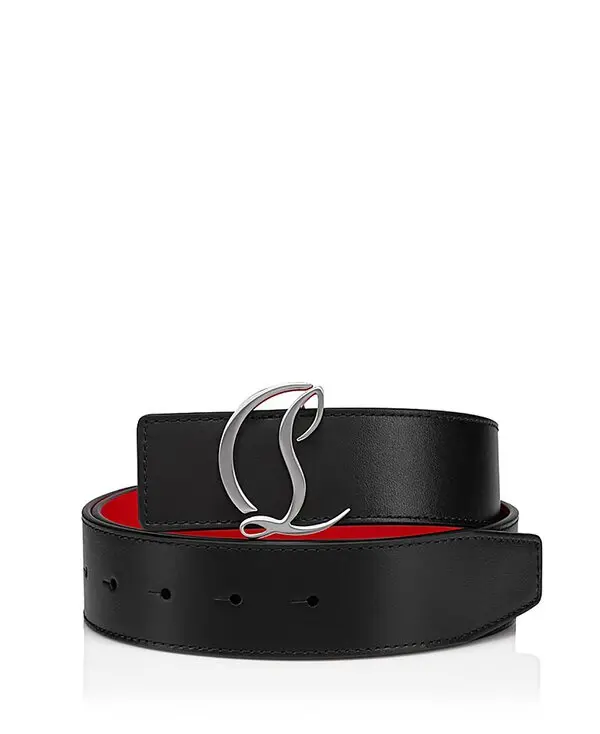 CHRISTIAN LOUBOUTIN Cl Logo Belt - Black