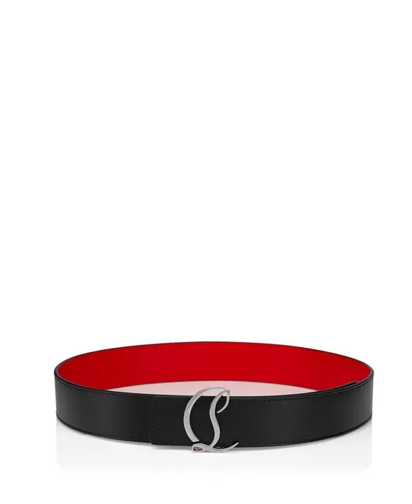 CHRISTIAN LOUBOUTIN Cl Logo Belt - Black