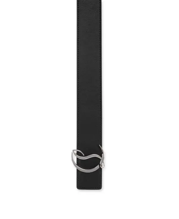 CHRISTIAN LOUBOUTIN Cl Logo Belt - Black