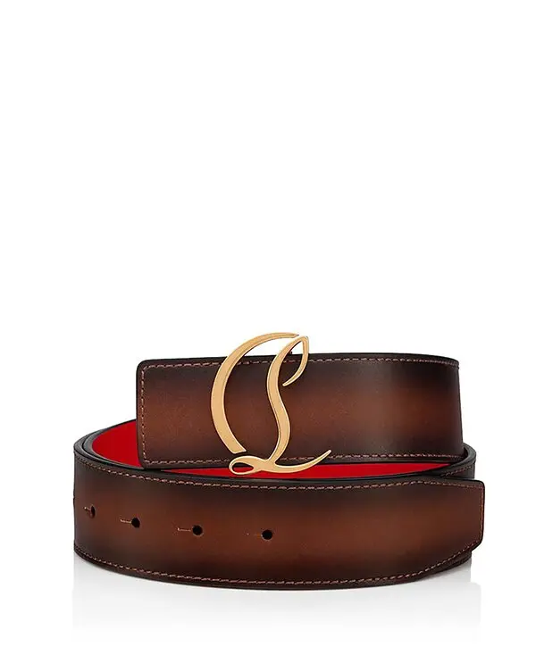 CHRISTIAN LOUBOUTIN Cl Logo Belt - Havane
