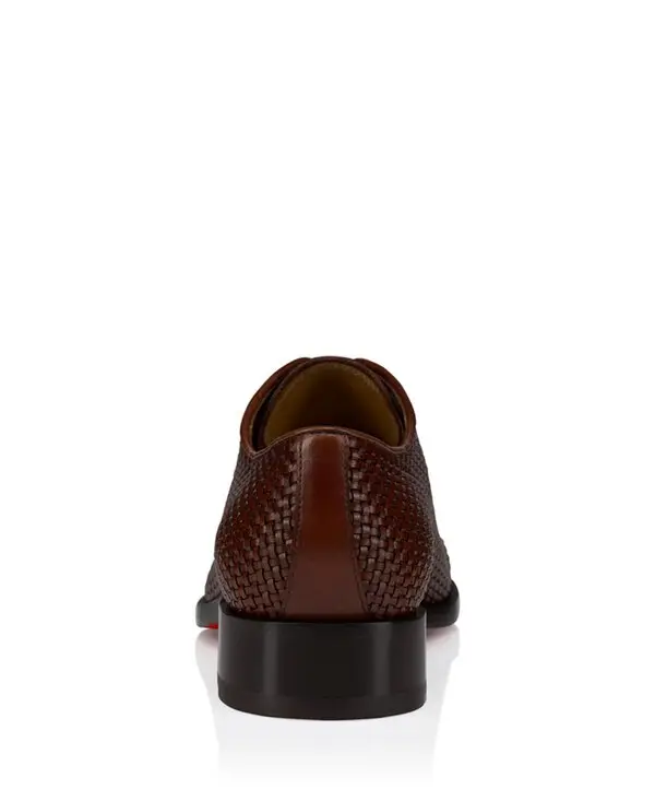 CHRISTIAN LOUBOUTIN Chambeliss Braided Calf Leather Derby Shoes