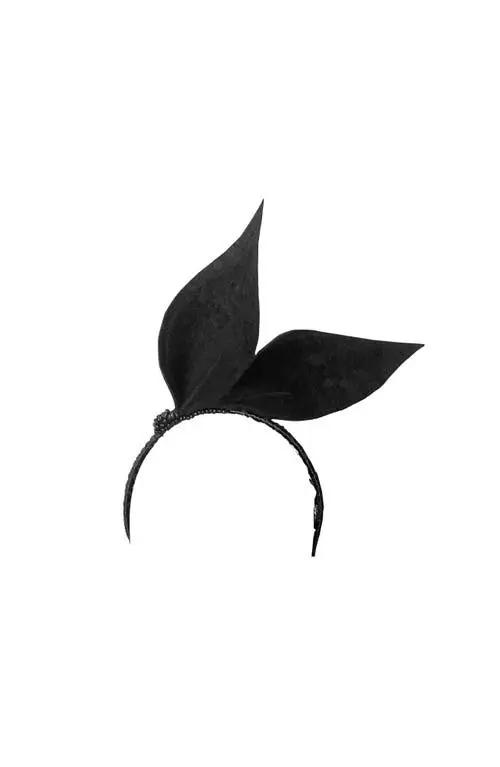 BINATA MILLINERY Lapin Bow Felt Headband - Black