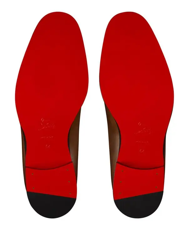 CHRISTIAN LOUBOUTIN Chambelimoc Loafer With Silver Collar Pin Detail - Havane